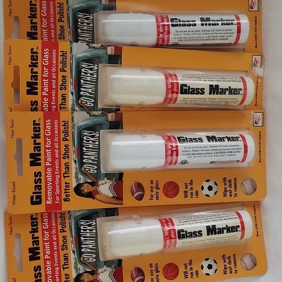 MONA LISA | Party Supplies | 4pk White Glass Sponge Marker Removable ...